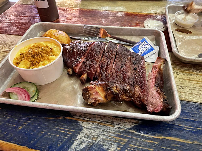 Behold the holy grail of BBQ! These ribs are so tender, they practically leap off the bone onto your fork.