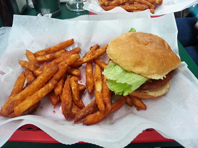 The infamous Slug burger! Don't let the name bug you &ndash; this crispy, savory patty is a Depression-era delicacy that's anything but depressing.