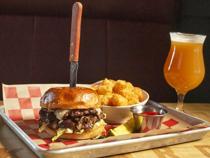 Behold the smash burger in all its glory! This beauty could make even the Mona Lisa crack a smile.