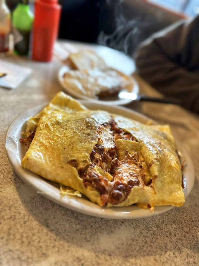 Behold the Southwestern Exposure: an omelet so massive it could double as a small throw pillow.