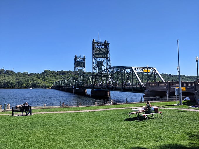 Bridging the gap between past and present, Stillwater's iconic lift bridge is an engineering marvel that would make Rube Goldberg proud.