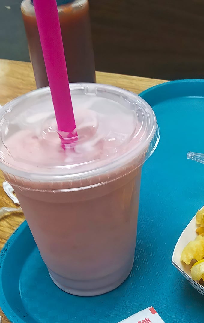 Thick, creamy, and oh-so-dreamy! This strawberry milkshake isn't just a drink, it's a spoonable dessert that'll make you forget about your diet faster than you can say "brain freeze."