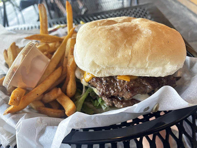 Double the patty, double the fun! The Real Double Double is a towering testament to burger engineering.