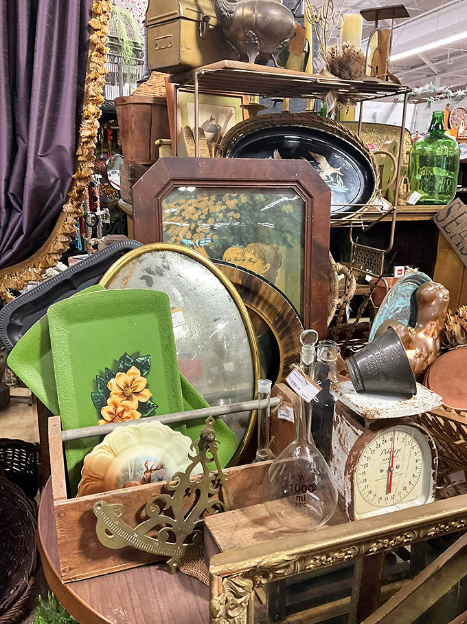 Grandma's attic meets museum curator's dream. Every shelf tells a story, and every item begs to be taken home and given new life.