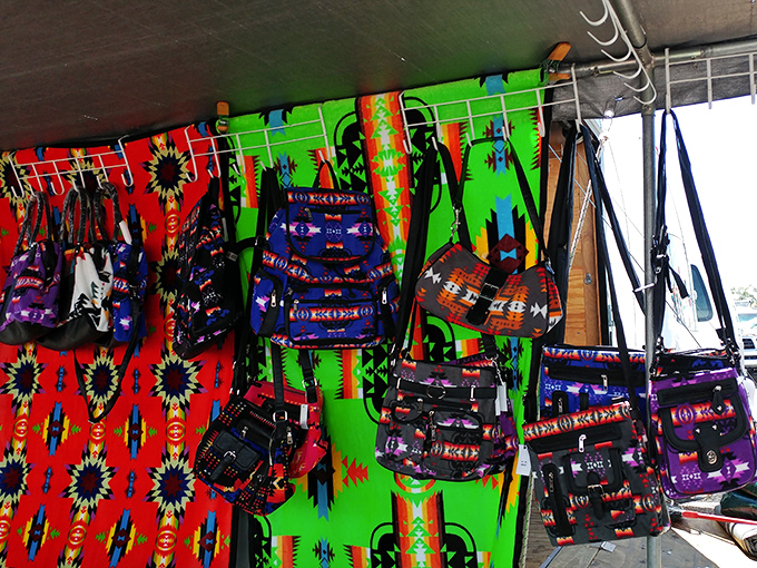 Bag lady's paradise or fashionista's playground? These vibrant totes are ready to carry your flea market finds and your wildest dreams.