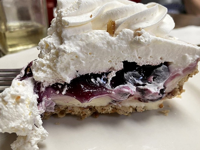 Blue ribbon dreams are made of this! A slice of blueberry pie so perfect, it might make you forget your own name.