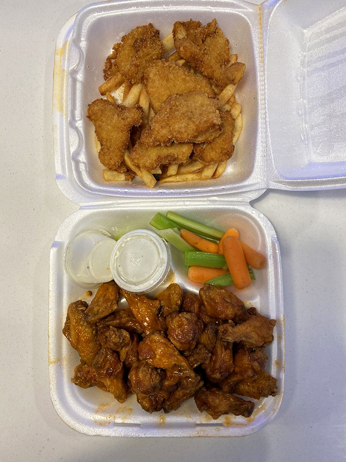 The ultimate wingman! This platter of crispy wings and golden nuggets is here to support you through any flavor adventure.