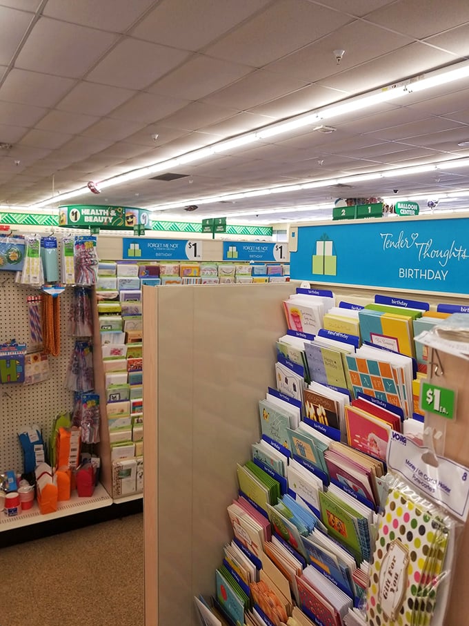 Hallmark, eat your heart out! This card aisle has more options than a Netflix menu, and at prices that won't make your wallet weep.