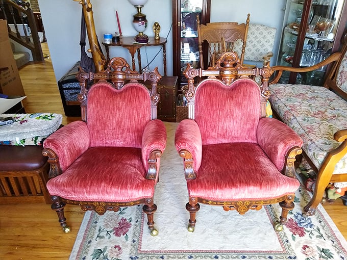 These chairs have seen more drama than a soap opera. Sit down, and you might just hear whispers of scandalous Victorian gossip.