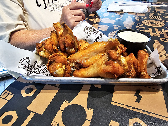 Wings so good, they might just sprout wheels and drive themselves into your mouth. Buckle up for a flavor journey!