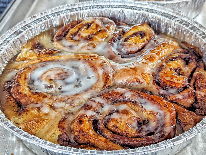 Behold, the holy grail of breakfast indulgence! These gooey, golden cinnamon rolls are what dreams (and stretchy pants) are made of.