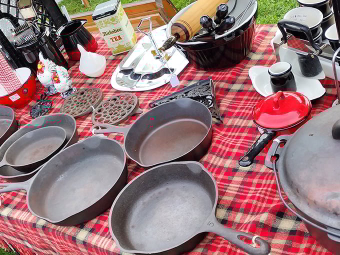 Cast iron paradise! These pans have stories to tell and meals to make. From flapjacks to frontier cooking, they're ready for your next culinary adventure.