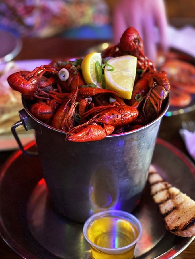 Red alert! These crawfish aren't just seafood, they're a spicy, lemony challenge to your culinary courage. Dive in, if you dare!
