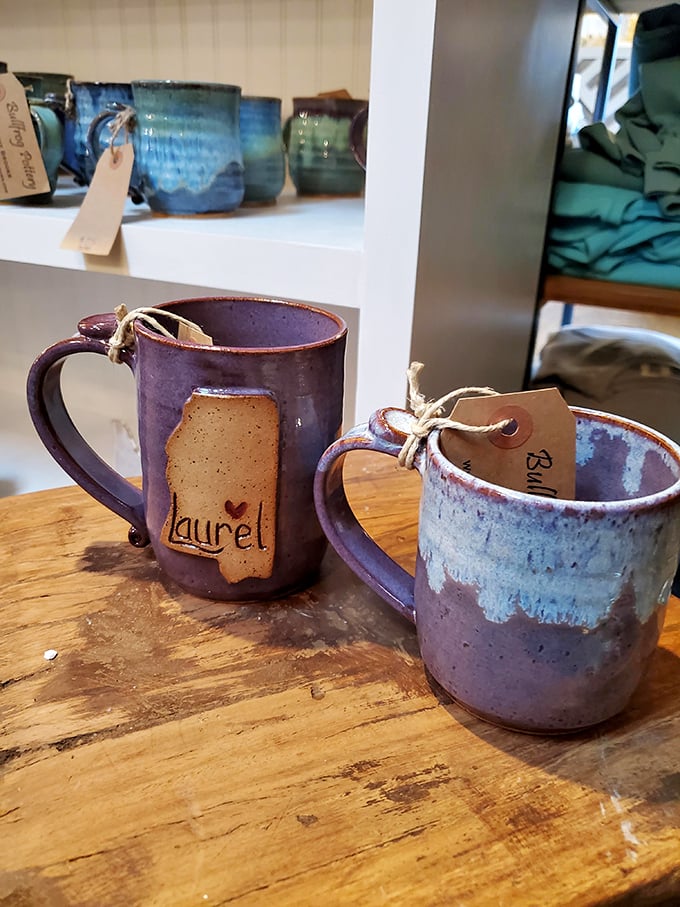 Sip on some local pride! These mugs are serving up Laurel love with a side of small-town charm.
