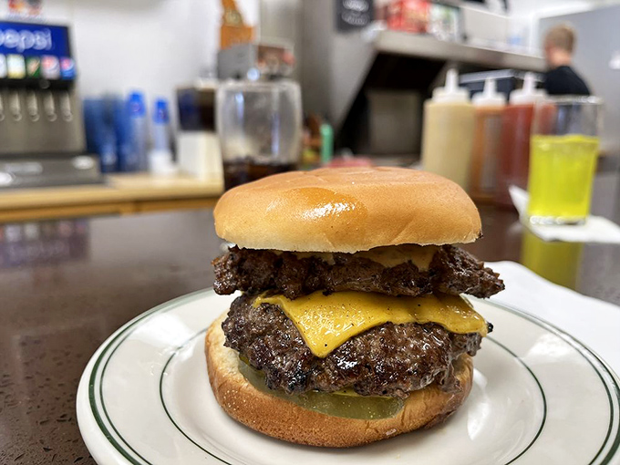 The double cheeseburger: Proof that sometimes, more is more. It's not a meal, it's a work of art.