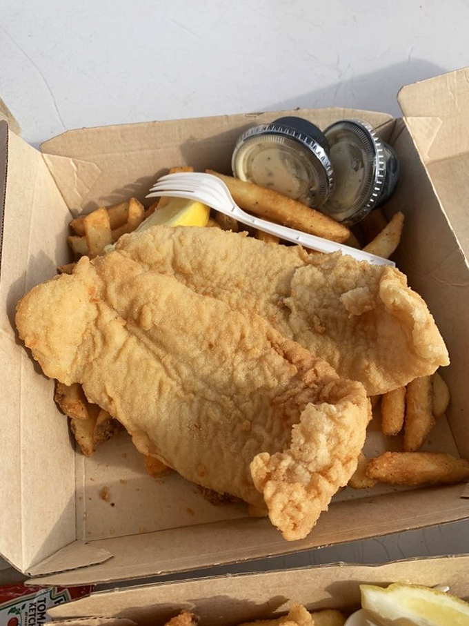 Golden-brown perfection! This fried fish is so crispy, it could give Captain Crunch a run for his money.