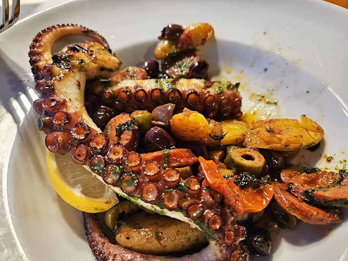 Octopus so tender, it practically swam onto the plate. This grilled delight is giving calamari a run for its money!