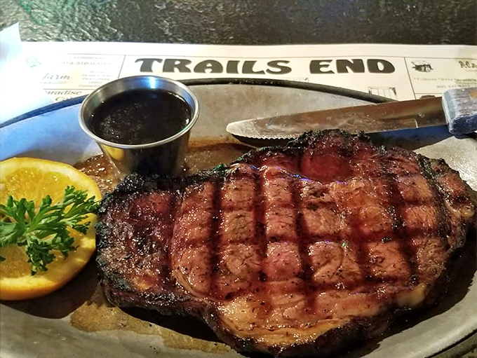 Ladies and gentlemen, I present to you the star of the show: a prime rib so perfect, it might just bring a tear to your eye.