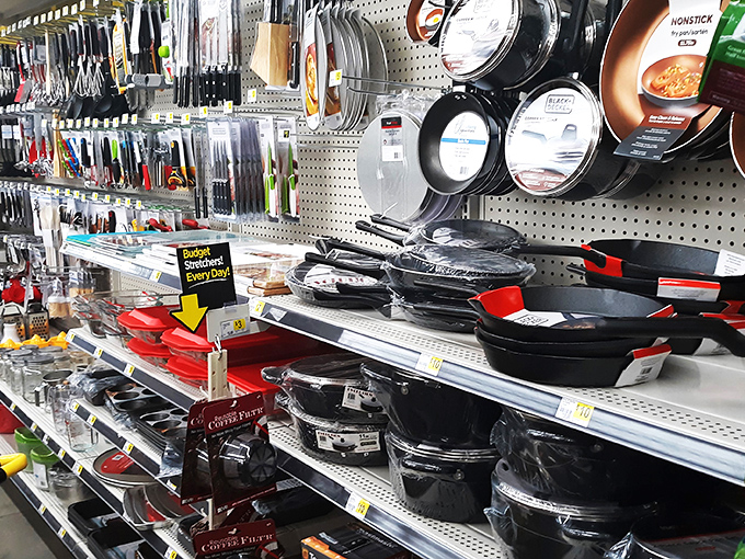 Pots and pans and savings, oh my! This kitchenware aisle is a culinary playground for budget-conscious chefs.
