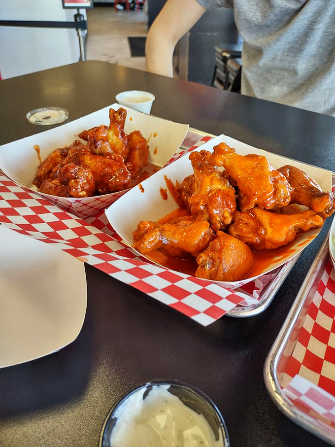Double trouble, double delicious! These wings are so saucy, they'd make even the Fonz say "Ayyyy!"