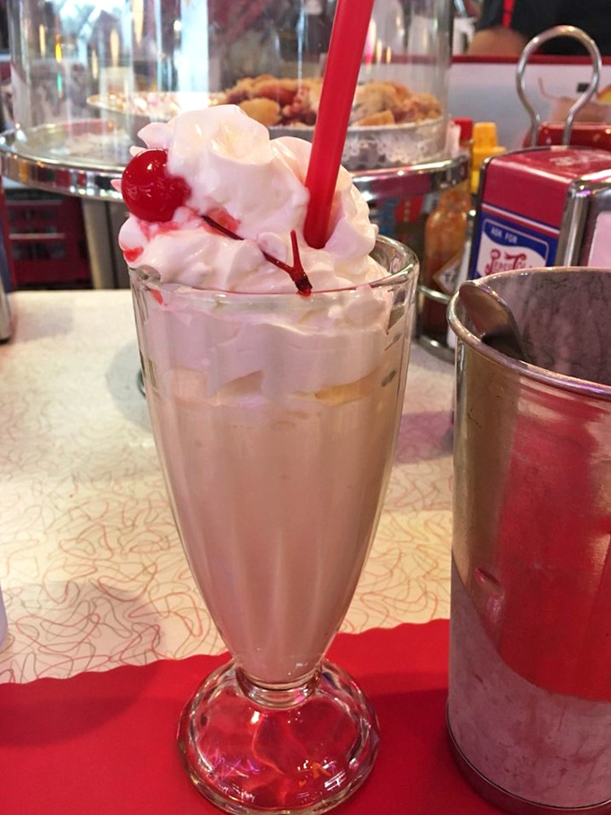 Holy moly, that's not a milkshake&mdash;it's a work of art! Topped with enough whipped cream to make a cloud jealous.