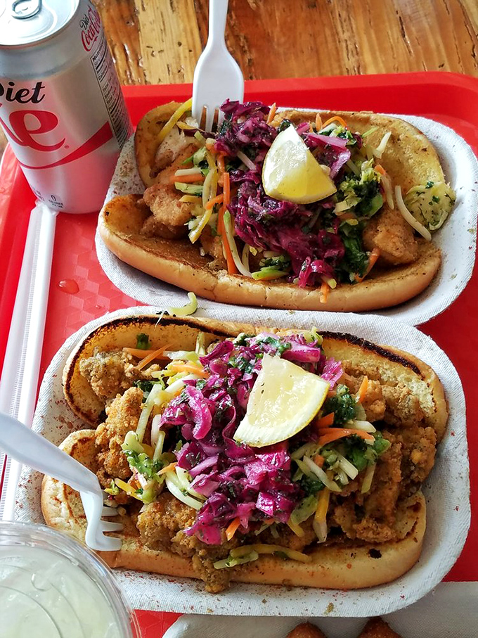 These aren't just sandwiches, they're edible love letters from the ocean. Crispy, succulent, and bursting with flavors that'll make your taste buds dance.