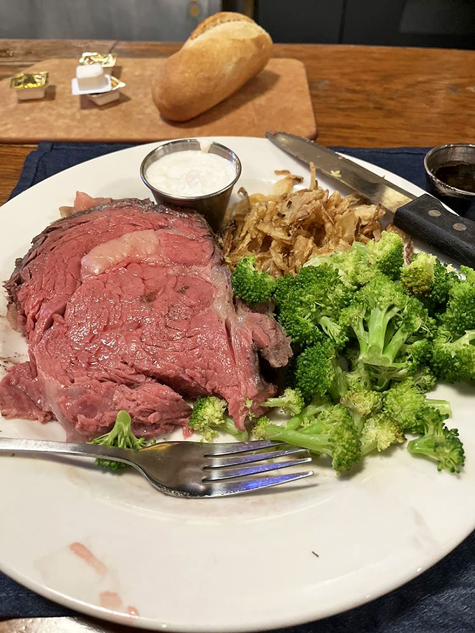 Behold, the crown jewel of carnivorous delights! Trapper's prime rib is so tender, it practically melts on your plate. Resistance is futile.