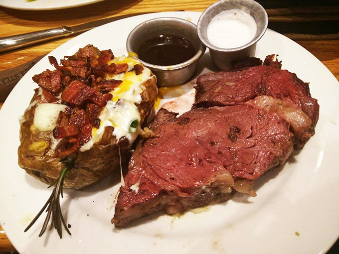 Behold, the star of the show! This prime rib is so tender, it practically melts on your plate. Resistance is futile, my friends.