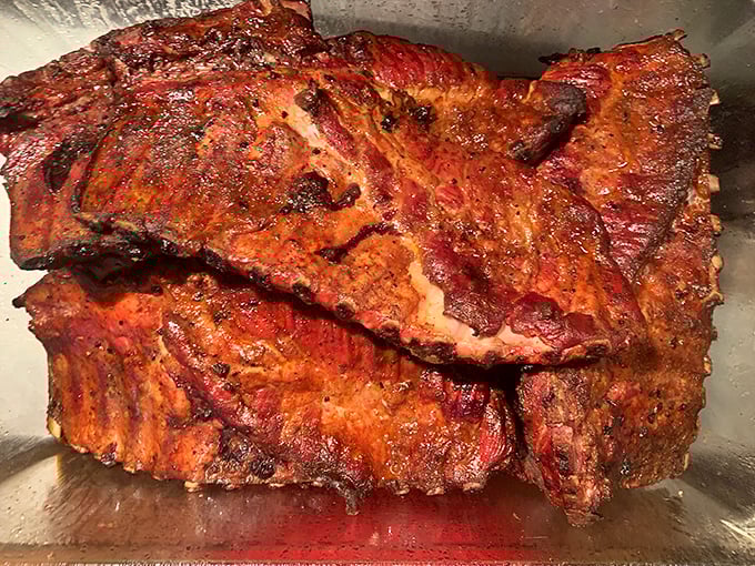 Holy smokes! These ribs look so good, they might just make vegetarians question their life choices.
