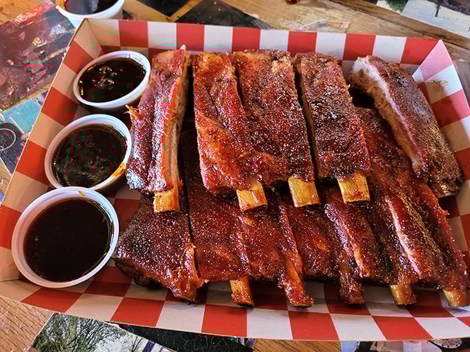 Holy smokes! These ribs aren't just fall-off-the-bone tender; they're practically begging to jump onto your plate. Resistance is futile, folks.