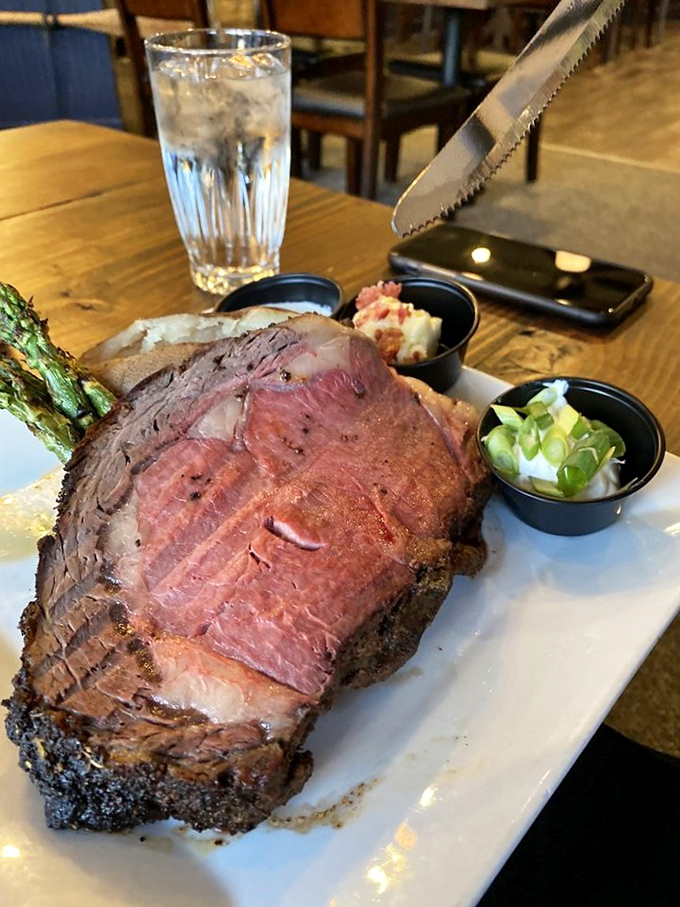 Behold, the king of the dinner table! This prime rib is so tender, it practically slices itself. Resistance is futile, my friends.