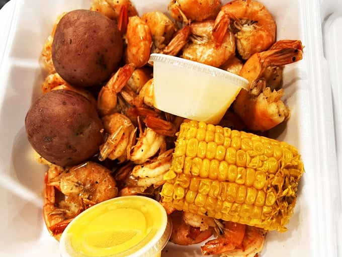 Shrimp so fresh, they're practically doing the backstroke on your plate. Paired with corn and potatoes, it's a Southern seafood fiesta in every bite.