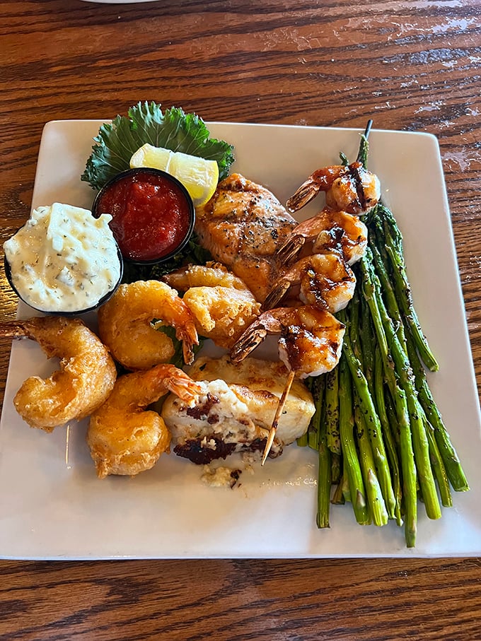 A seafood symphony on a plate! This dish is so fresh, you'll swear you can hear waves crashing in the background.