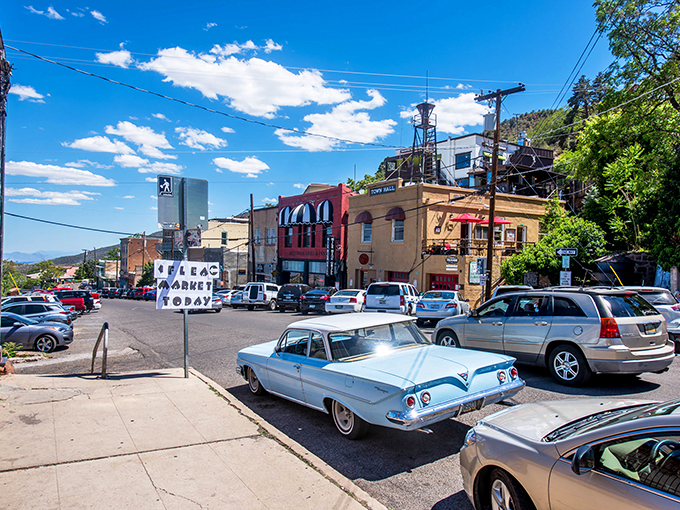 Cruising through Jerome is like time-traveling in slow motion. Classic cars and historic buildings transport you back to a bygone era, minus the dysentery.