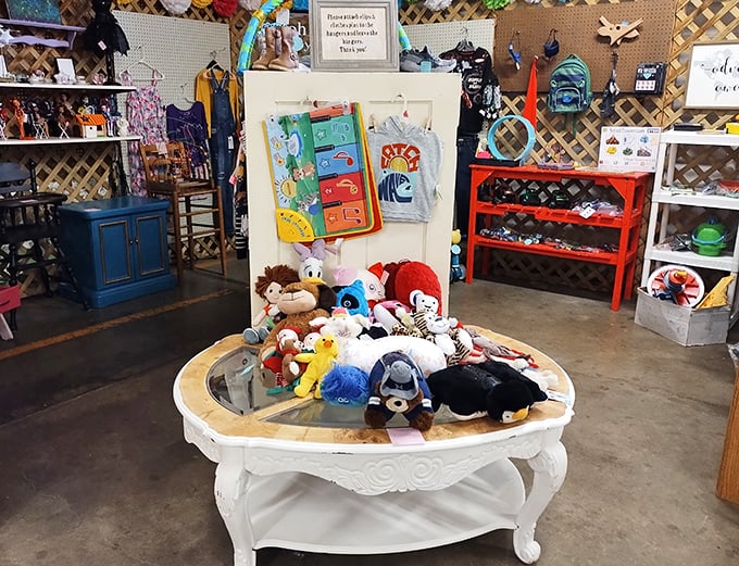 Toy story come to life! This whimsical display could make even Marie Kondo reconsider her stance on decluttering.