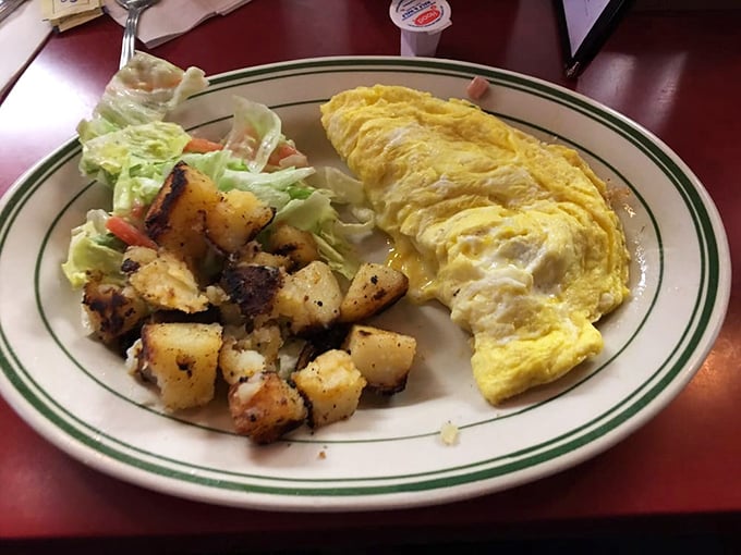 Behold, the Western omelet in all its glory! It's like the Wild West decided to settle down and become a perfectly civilized (and delicious) breakfast.