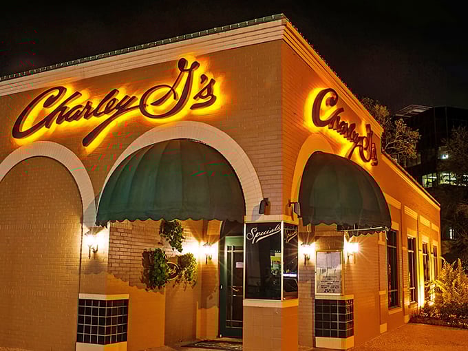 Charley G's: By day, a chic eatery. By night, a beacon of hope for hungry souls. This place glows brighter than a Mardi Gras parade!