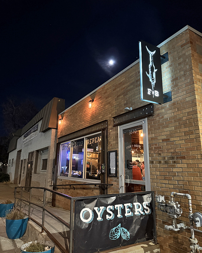 Fish N Beer: The Batman of seafood joints. By day, unassuming. By night, a neon-lit beacon of hope for hungry night owls.