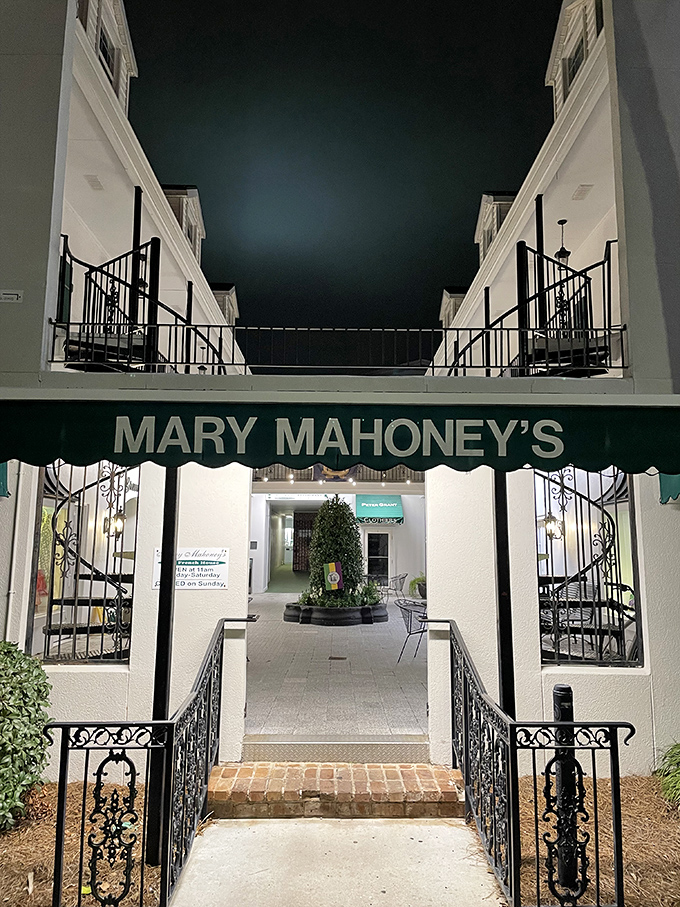 Mary Mahoney's: Step into a time machine of taste! This historic house serves up seafood with a side of Southern charm.
