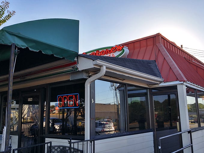 Salvatore's: Where the neon glow meets the warm aroma of fresh pizza. A slice of Italian-American nostalgia awaits!