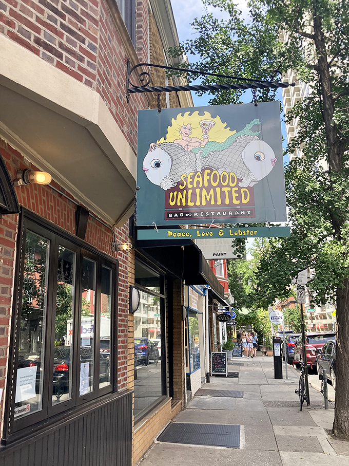 Seafood Unlimited: Where "Peace, Love & Lobster" isn't just a slogan, it's a way of life. It's like Woodstock for your taste buds, minus the mud!