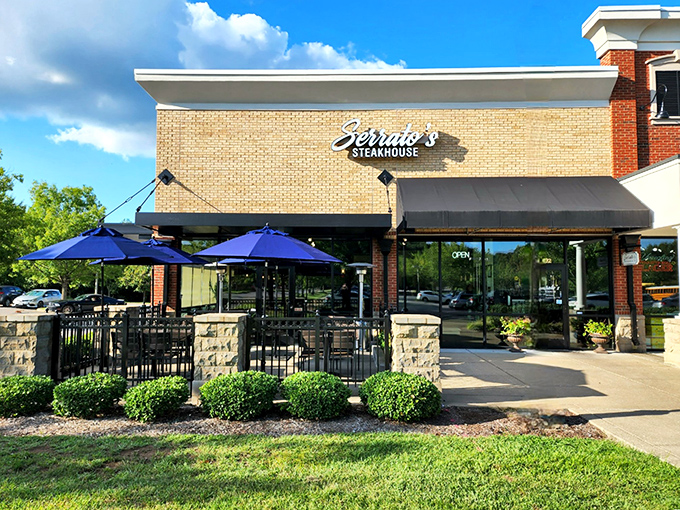 Serrato's Steakhouse: "Cozy cabin vibes with a gourmet twist. It's like a bear hug for your taste buds, if bears were expert steak chefs."