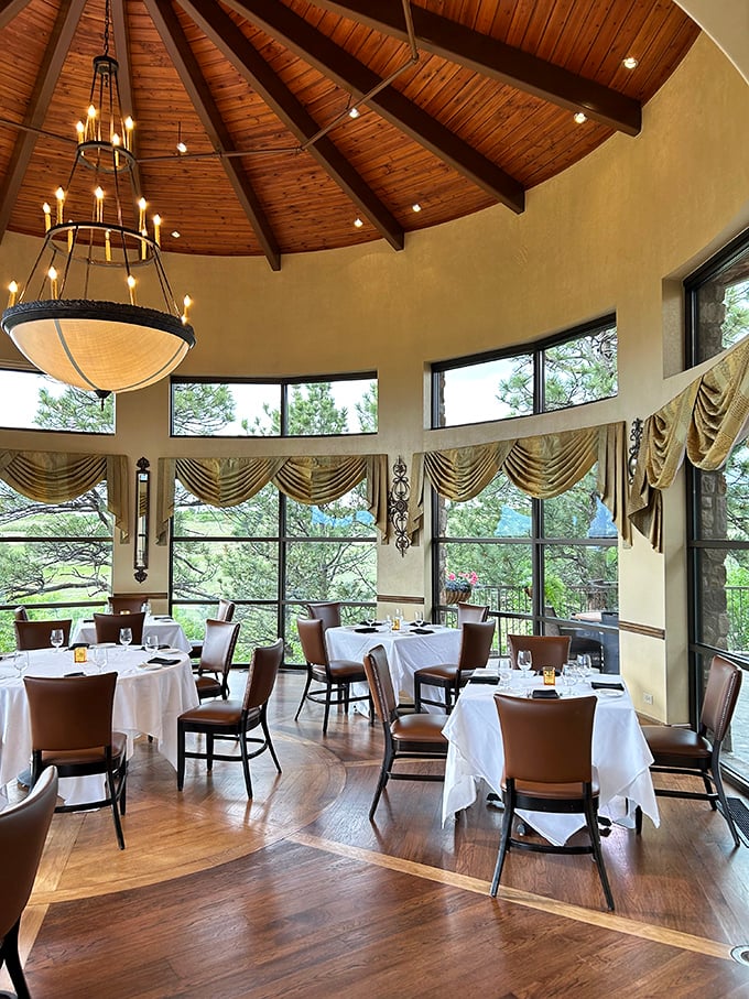 The Steakhouse at Flying Horse: Dine with a view that'll make you forget your name, let alone your order.