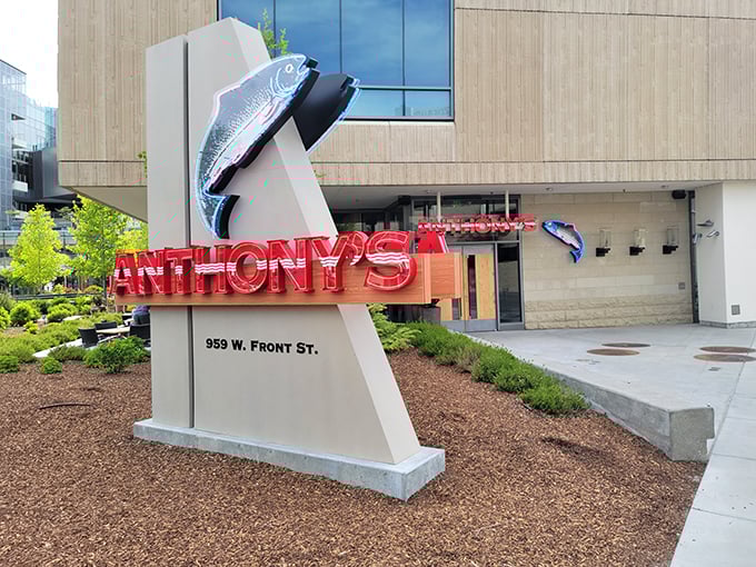 Salmon of steel? Anthony's iconic fish sculpture is the perfect 'lure' for seafood aficionados in downtown Boise.