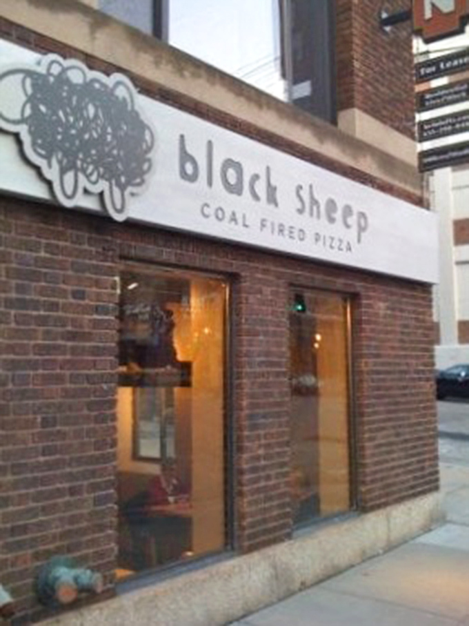 Black Sheep's urban vibe: Brick walls, big windows, and pizzas that could make a New Yorker weep with joy. It's Minneapolis's worst-kept secret.