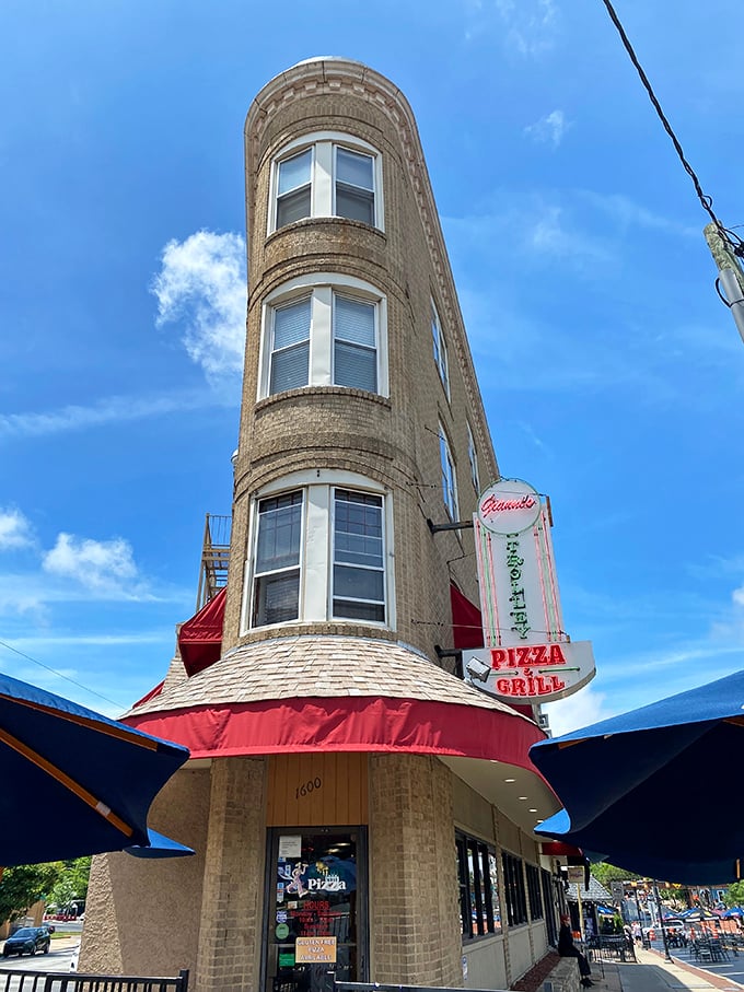 The Flatiron Building of pizza joints, Gianni's elegant corner spot looks like it was designed by someone who understands urban pizza geometry.