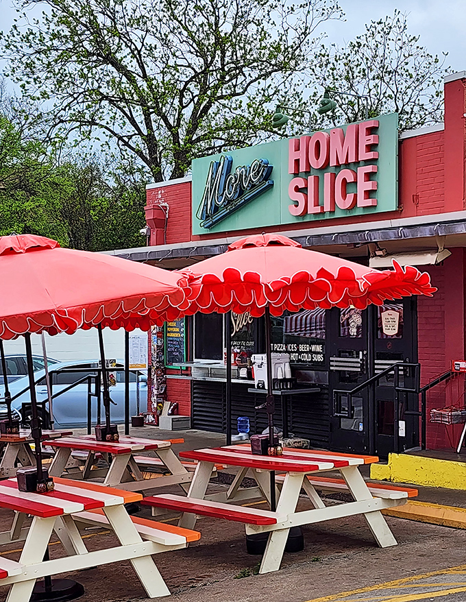 More Home Slice: Saving hungry night owls one giant slice at a time. It's like a late-night oasis in a sea of greasy spoons.