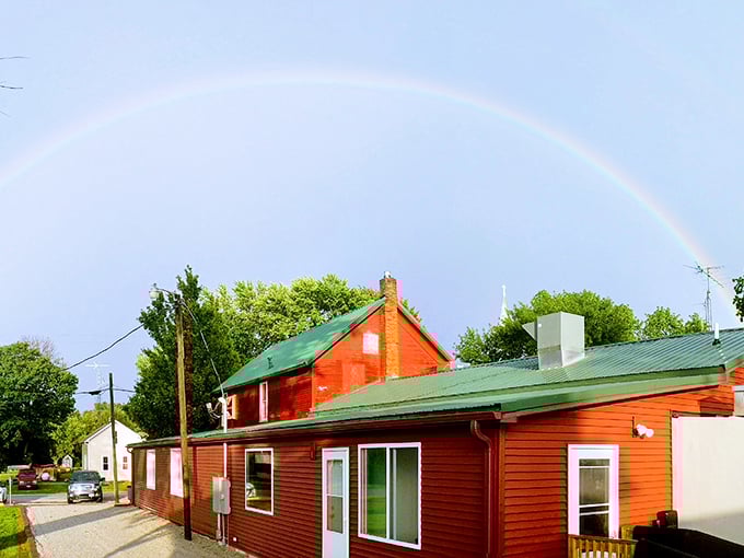 "Where the steaks are as colorful as the building. It's like finding an oasis in a desert of corn fields."
