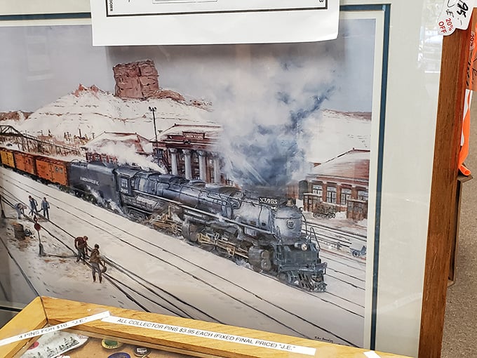 Giddy up, partner! This vintage train print captures the romance of the Old West. Just don't expect it to solve your commute woes.