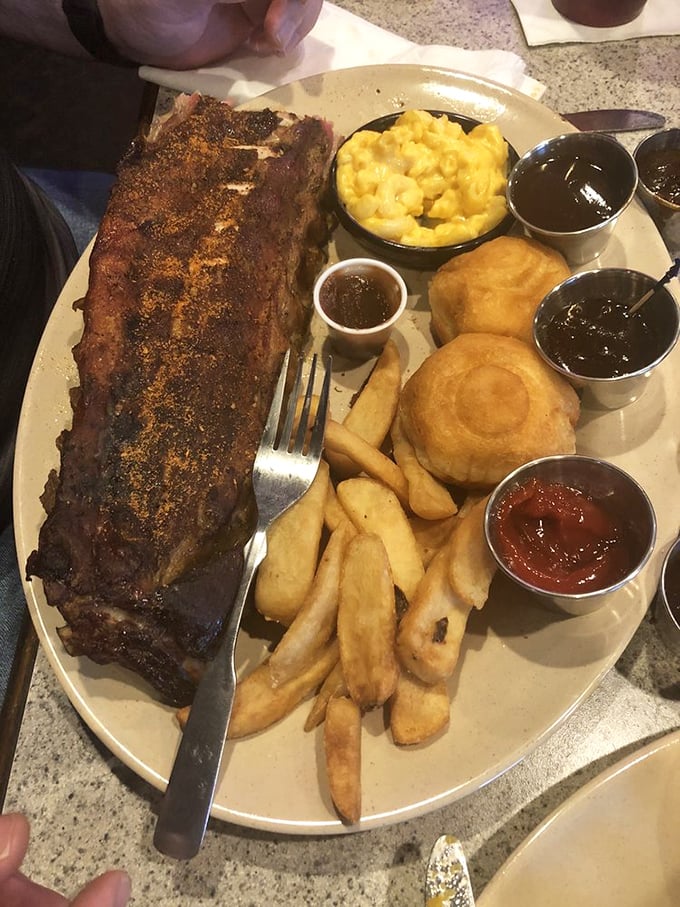 Behold, the pi&egrave;ce de r&eacute;sistance! These baby back ribs are so good, they might just make you forget about your actual baby pictures.